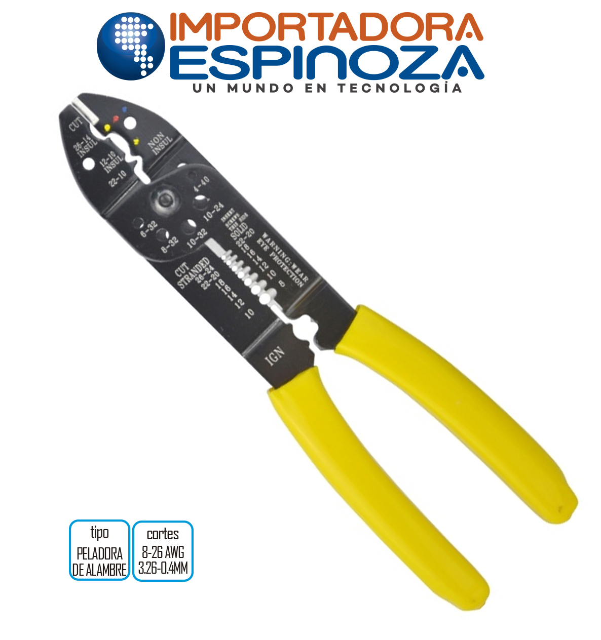 PONCHADORA REMACHADORA PELADORA DE TERMINALES CABLE DE LUZ 8 A 26 MM